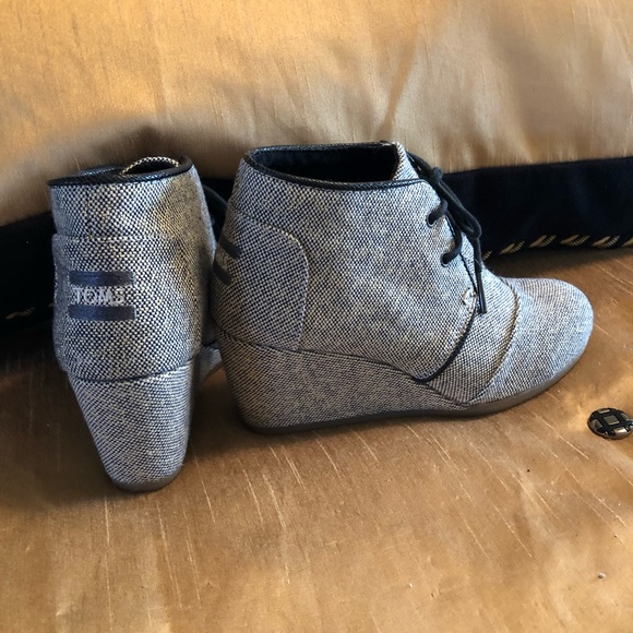 Toms | Shoes | Toms Wedge Mini Boot | Poshmark